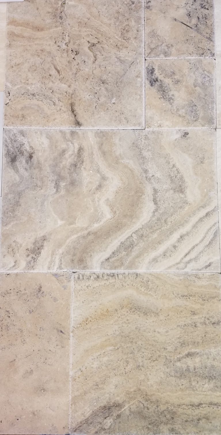 Ariete French Pattern Travertine Chiseled&Chiseled Tile – Travertine ...