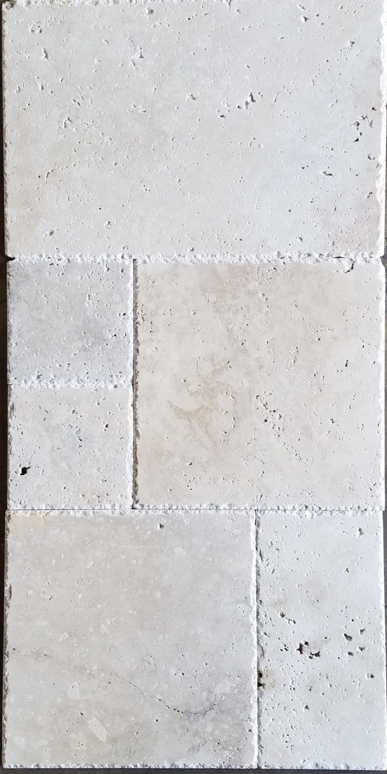 French Pattern Ivory Brushed and Chiseled Tile – Travertine and Marble ...