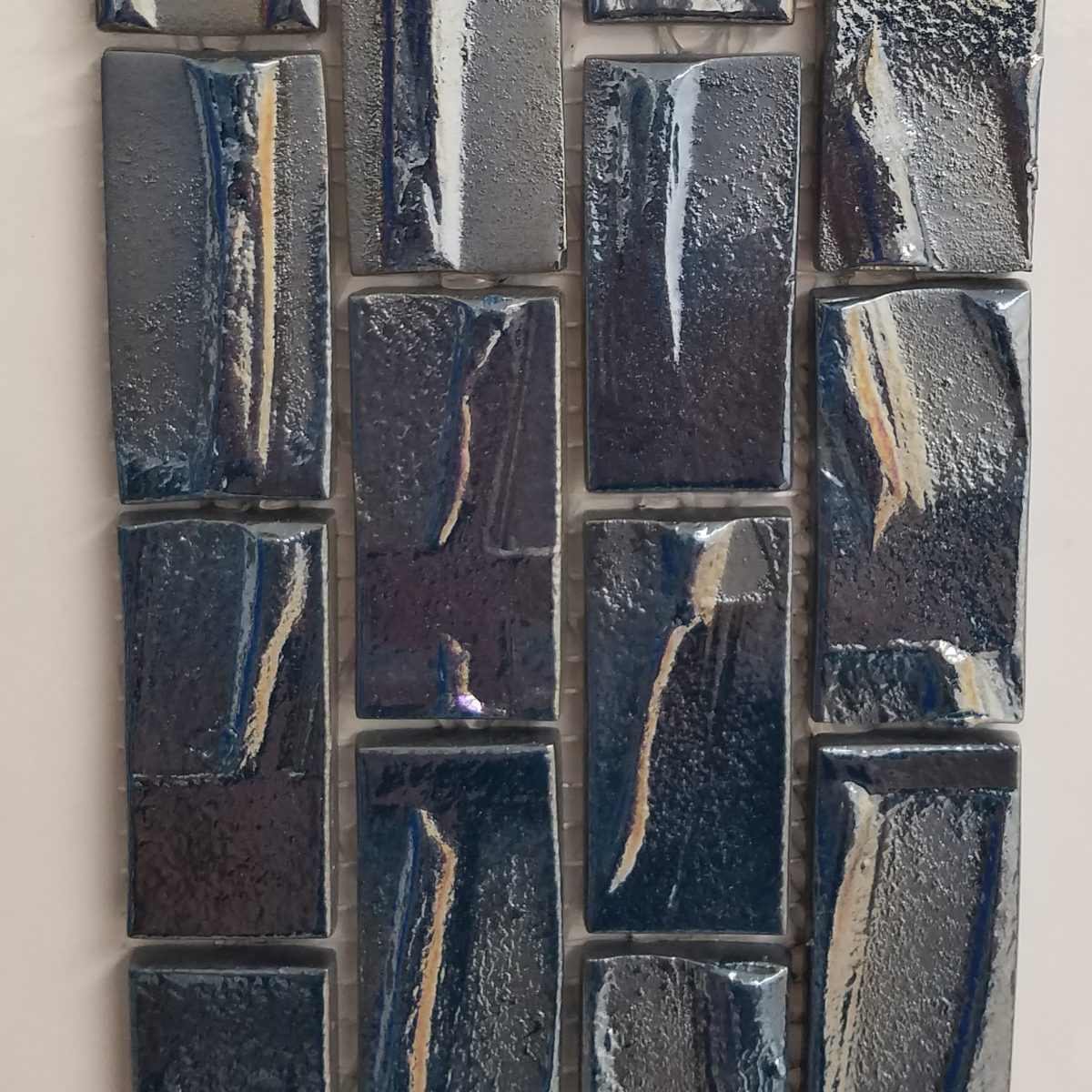 Moon brick blue 1×2 Glass mosaics 393 | Travertine and Marble – Tiles ...