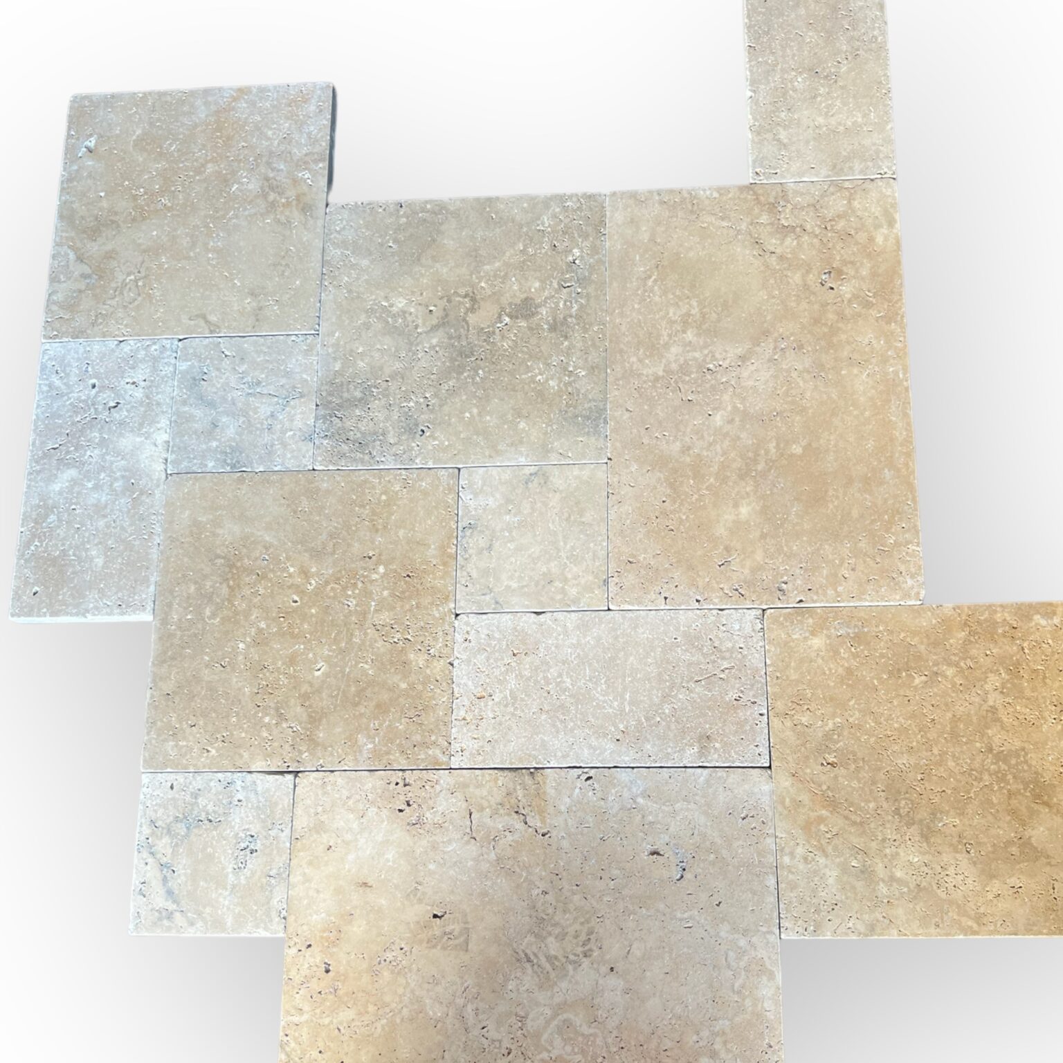 Ivory Second Grade Tumbled Travertine Pavers – Travertine and Marble ...