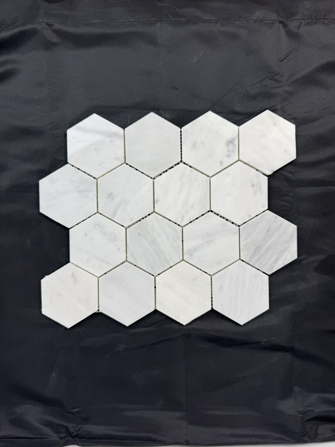 Carrara Polished Hexagon Mosaics 2′ – Travertine and Marble – Tiles and ...